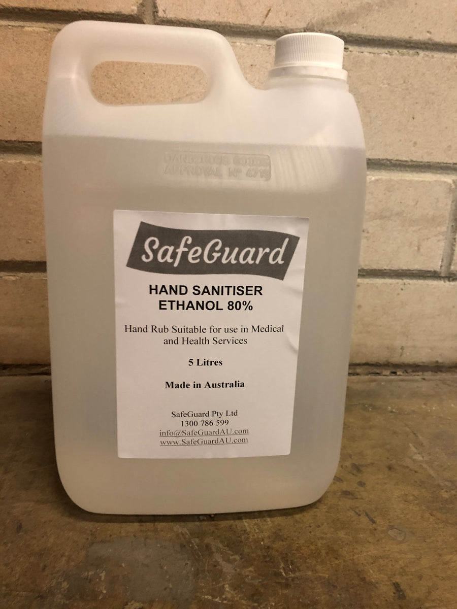 Hospital Grade Hand Sanitiser - 5L Bulk Pack – SafeGuard Australia
